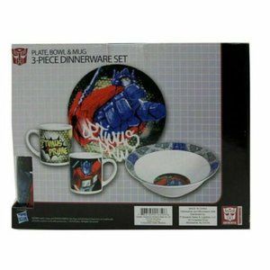 Disney | Dining | 3piece Hasbro Transformer Optimus Prime Dinner Set ...